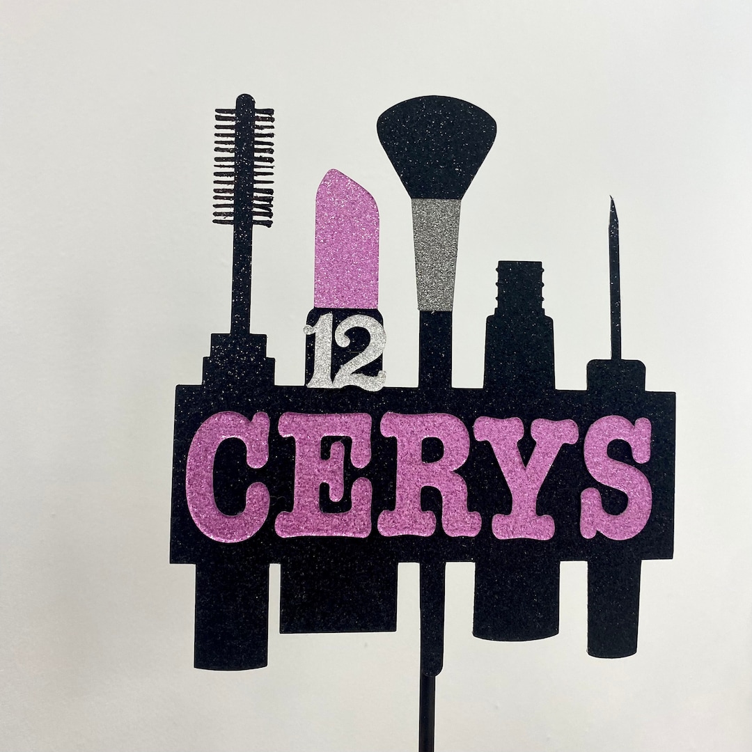 Make up Glamour Teenage Themed Cake Topper - Etsy