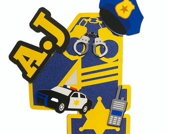 Police Officer Cake Topper Police Party Sheriff Badge Boy - Etsy