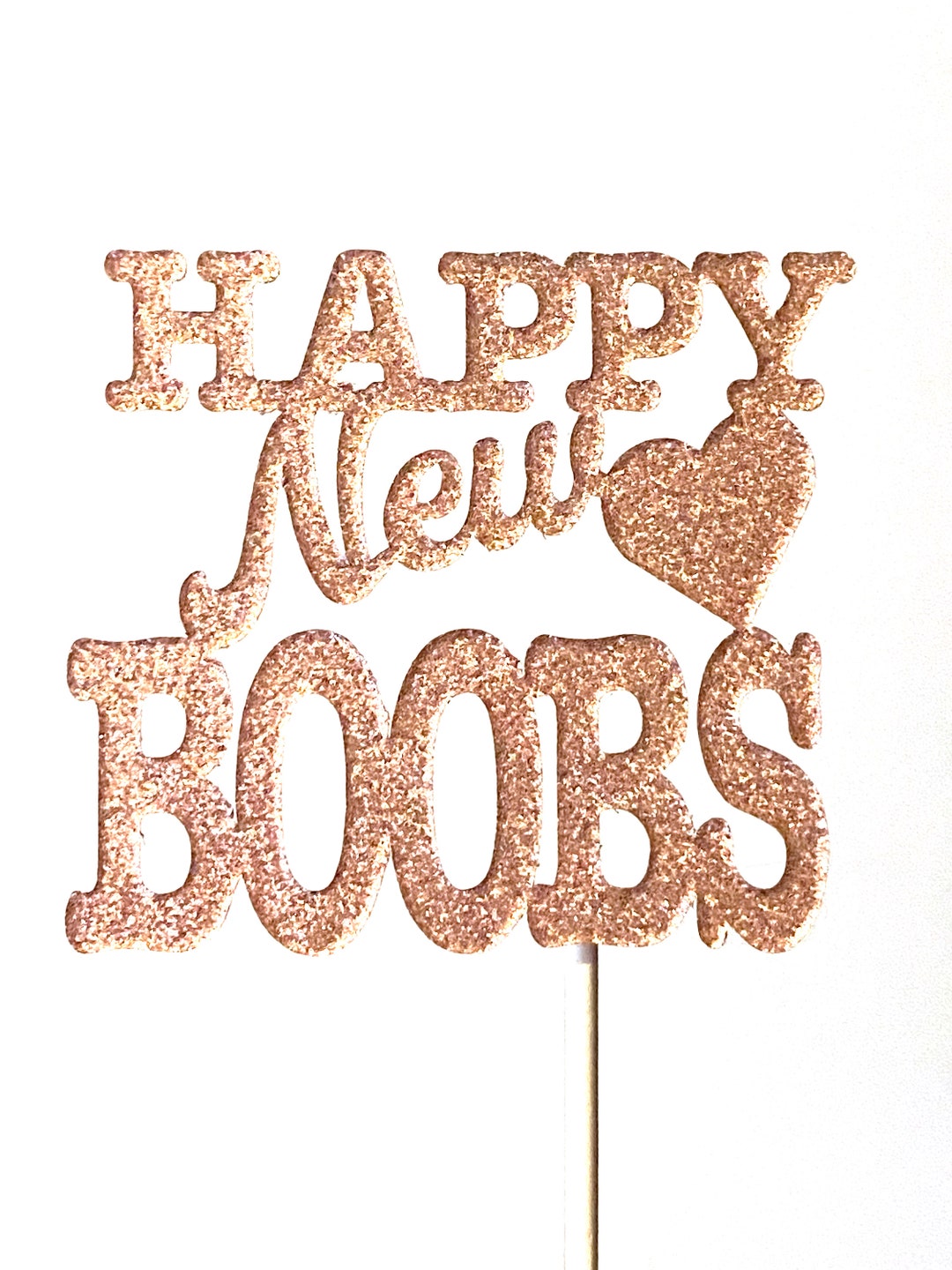 6 Inch Happy New Boobs Cake Topper Breast Implants, Breast Reduction ...