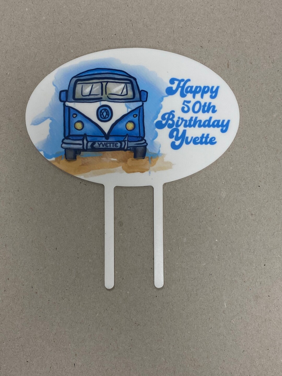 Camper Van Themed Cake Topper - Etsy