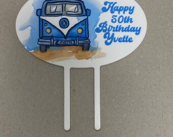 Camper Van Themed Cake Topper - Etsy