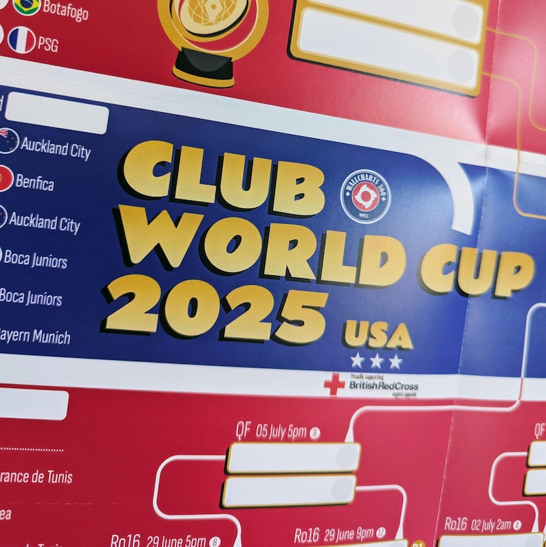 FIFA Club World Cup 2025 A3 Wallchart - Football Fixtures Wall Chart ...