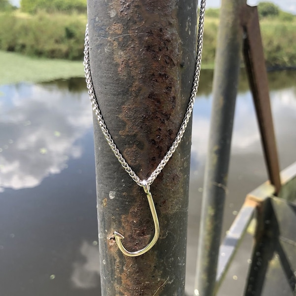 Fish Hook Pendant - Etsy