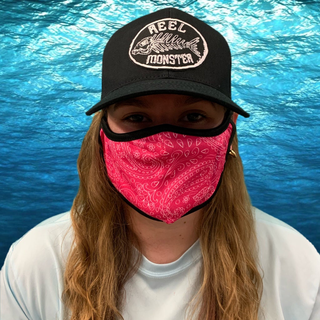 Reel Monster© Pink Bandana Rona Mask | Etsy