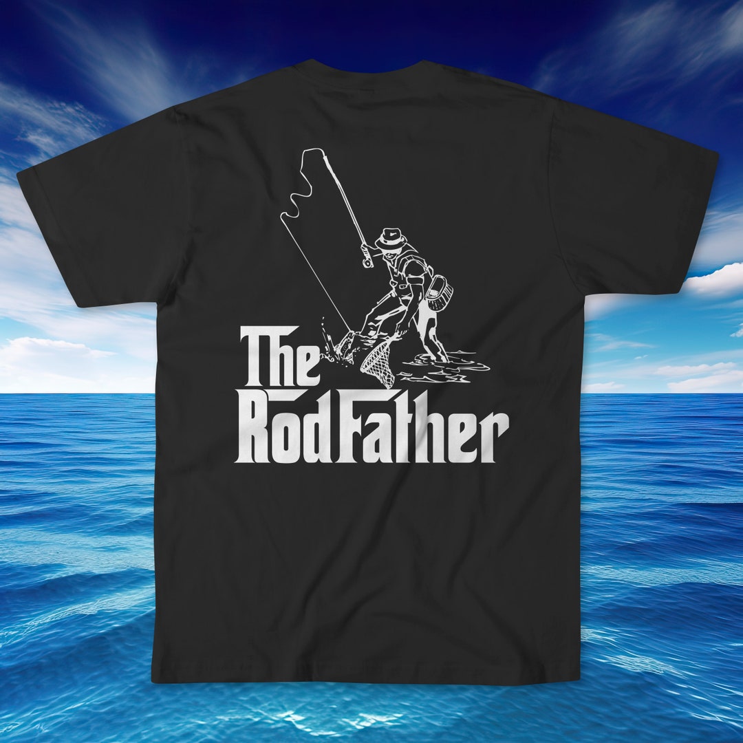 Reel Monster© the Rodfather Shirt Funny Dad Tee Gift for Fisherman ...