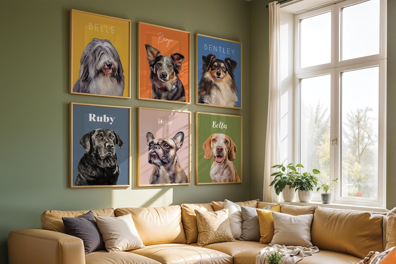 Custom Pet Portrait From Photo | Personalised Birthday Gift for Pet ...