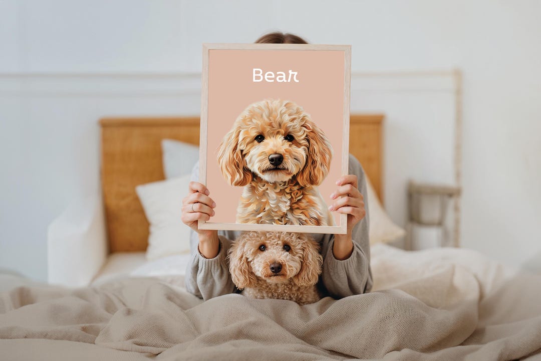 Custom Pet Portrait From Photo | Personalised Birthday Gift for Pet ...
