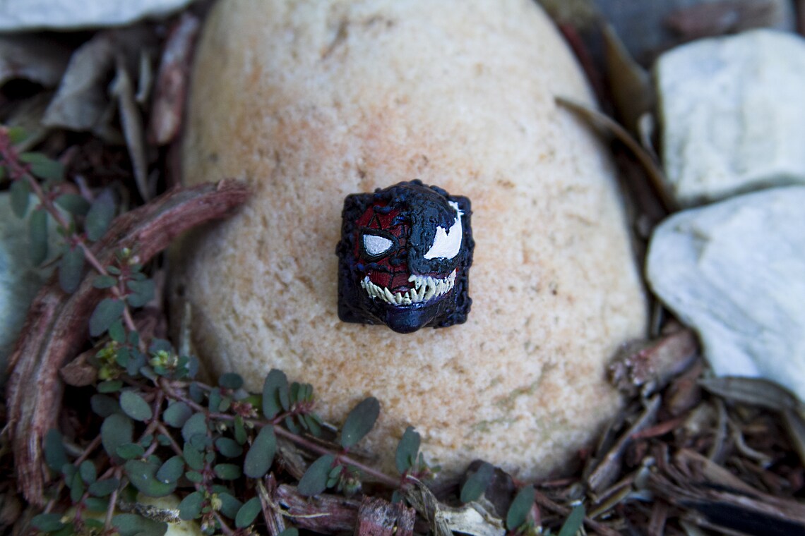 Handmade Venom Keycap, Artisan Spiderman Keycap, Venom X Spiderman ...