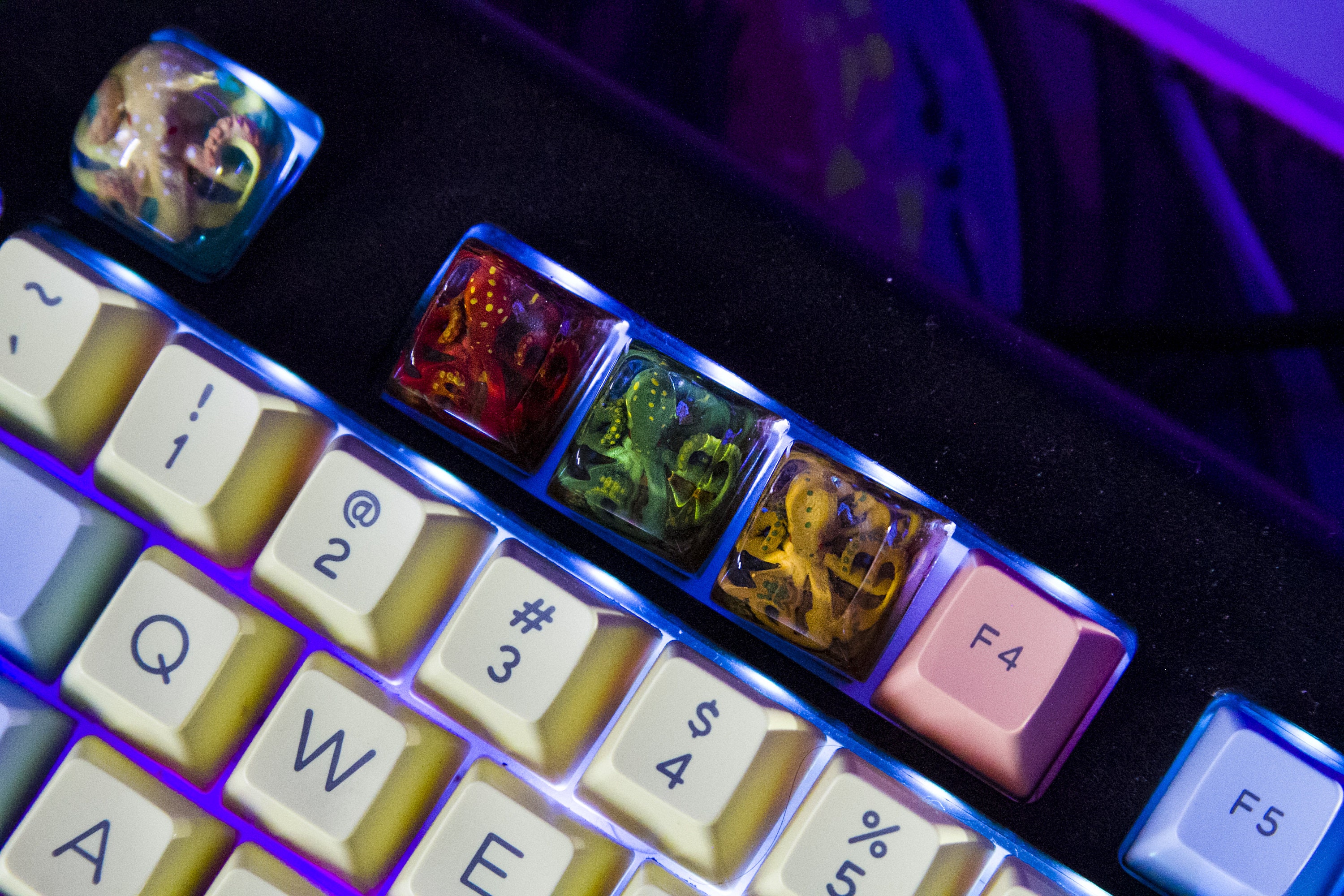 Handmade Kraken Artisan SA and DOM keycap for MX keyboard | Etsy