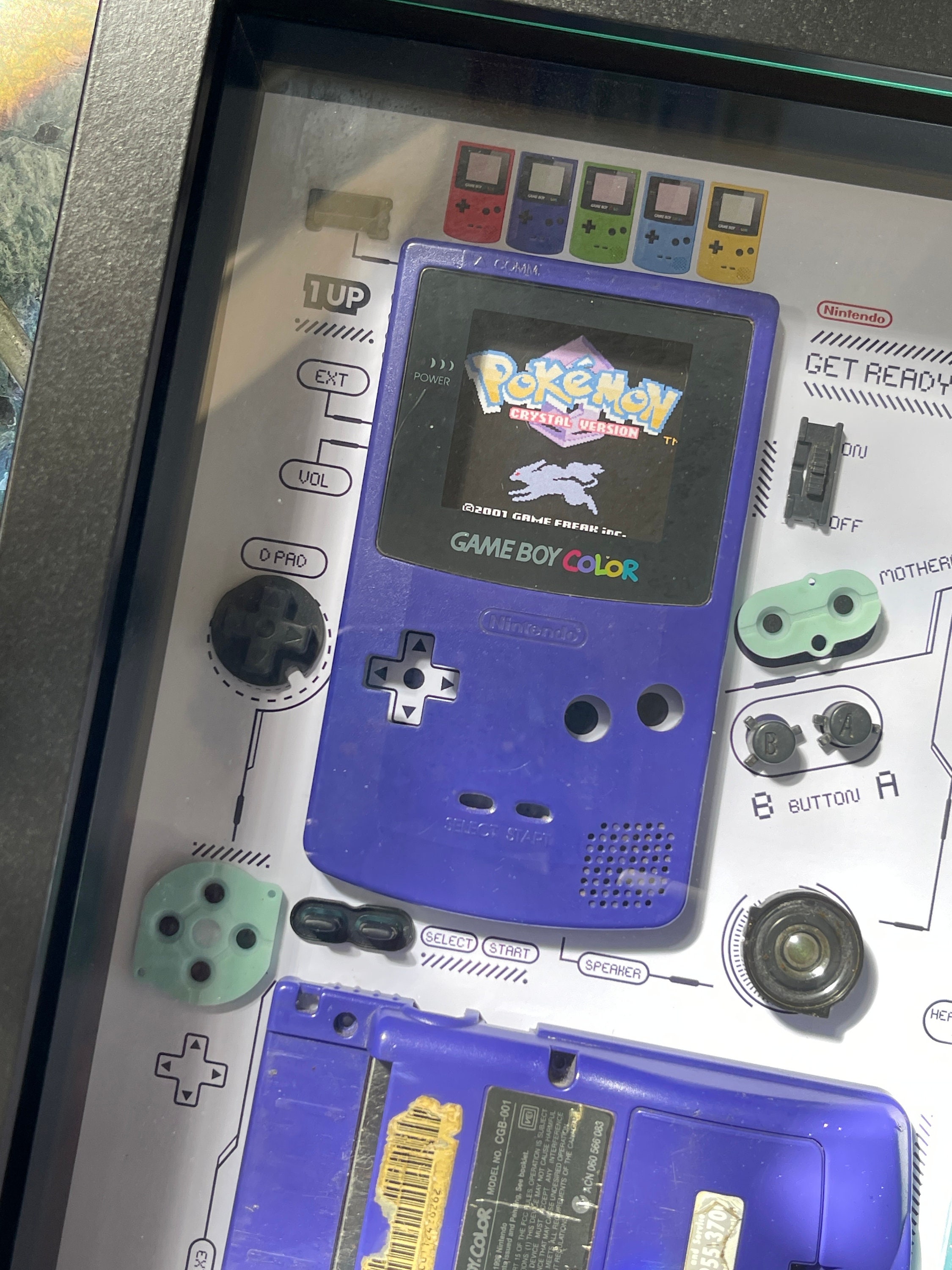Framed Nintendo Game Boy Color GBC Tear Down Wall Art Gifts for Friends ...