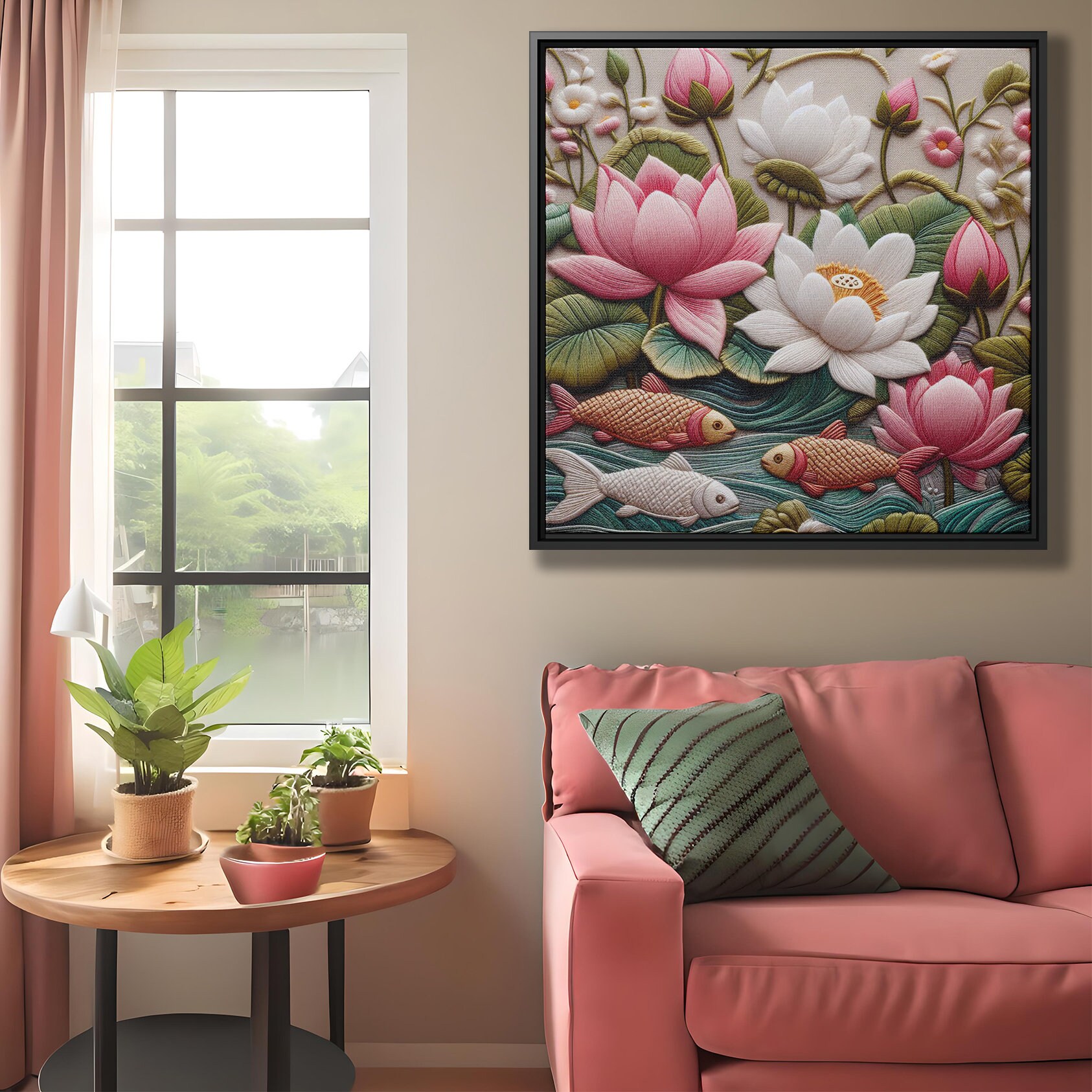 Embroidery Canvas Print Wall Art Home Decor Unique Gift Chinese ...