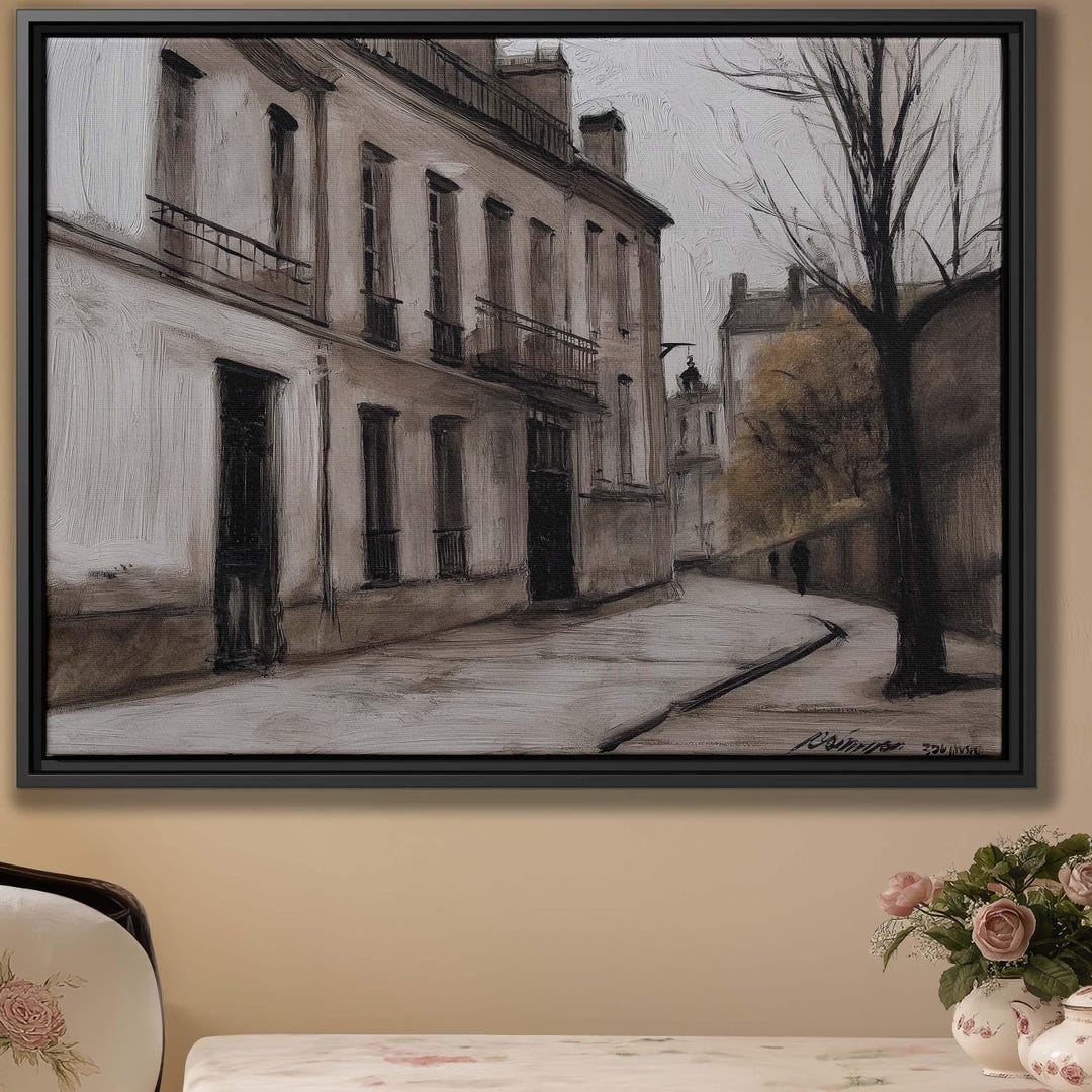 Paris Street Sketch | Urban Landscape Drawing | Black and White ...