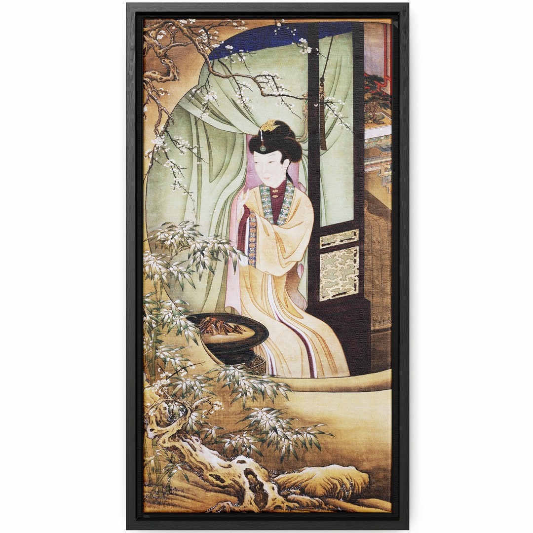 Chinese Painting Court Lady Women Beauty Wall Art Decor Canvas Print ...