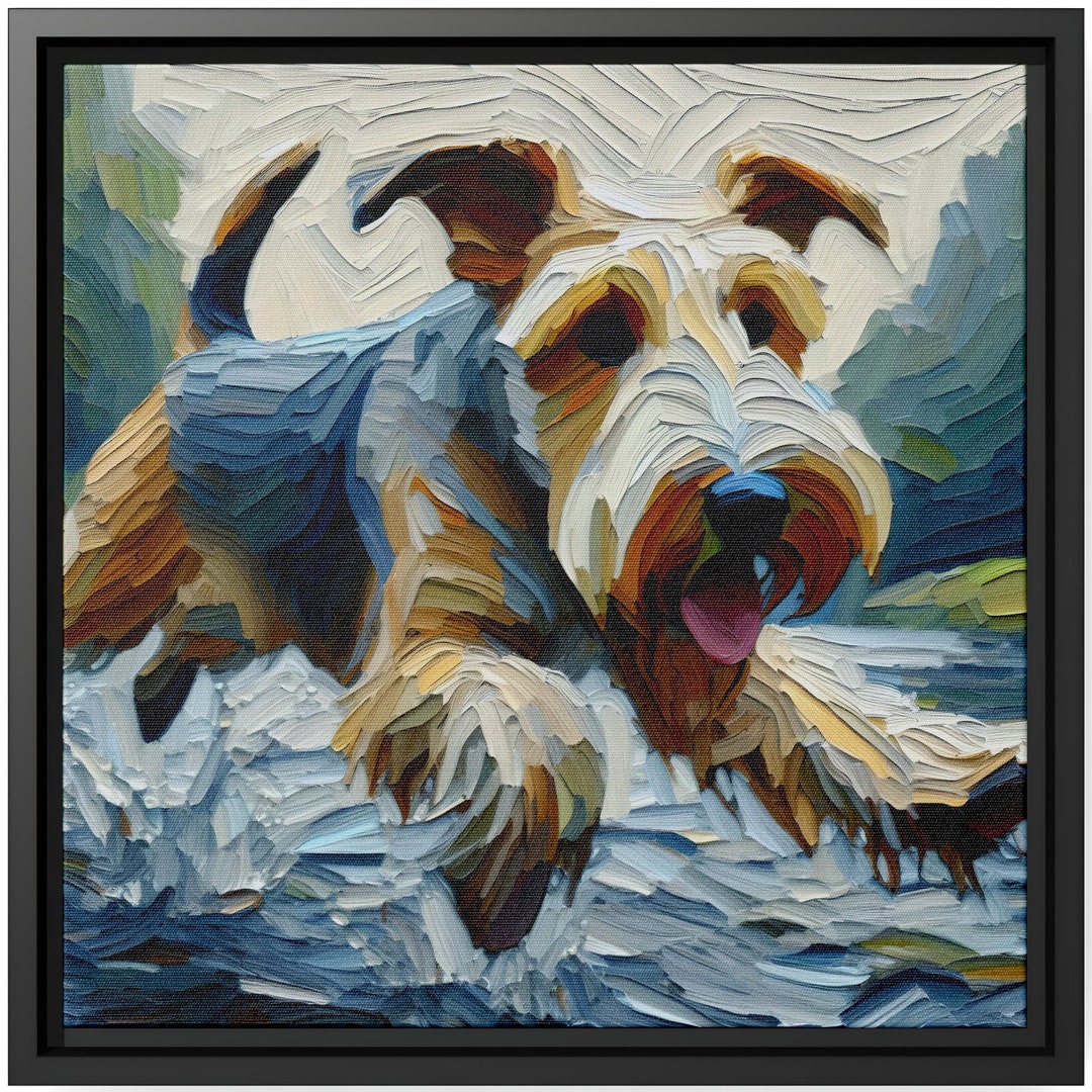 Wall Art Canvas Print Frame Home Decor Oil Painting Dog Portrait ...