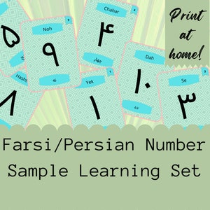 Farsi/persian Number Learning Set - Etsy