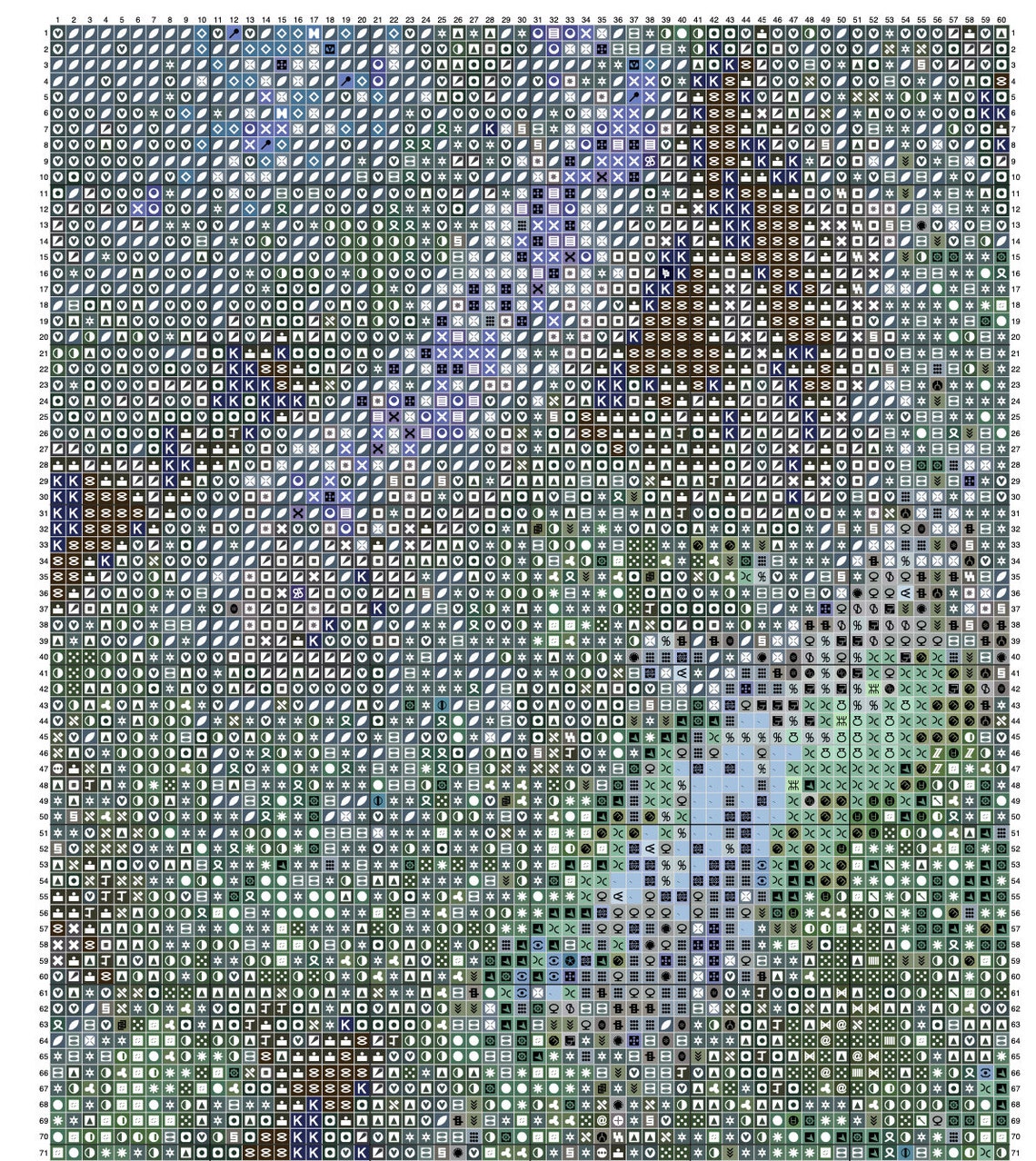 Cross Stitch PDF Pattern Kodama Forest Spirits Princess Mononoke ...