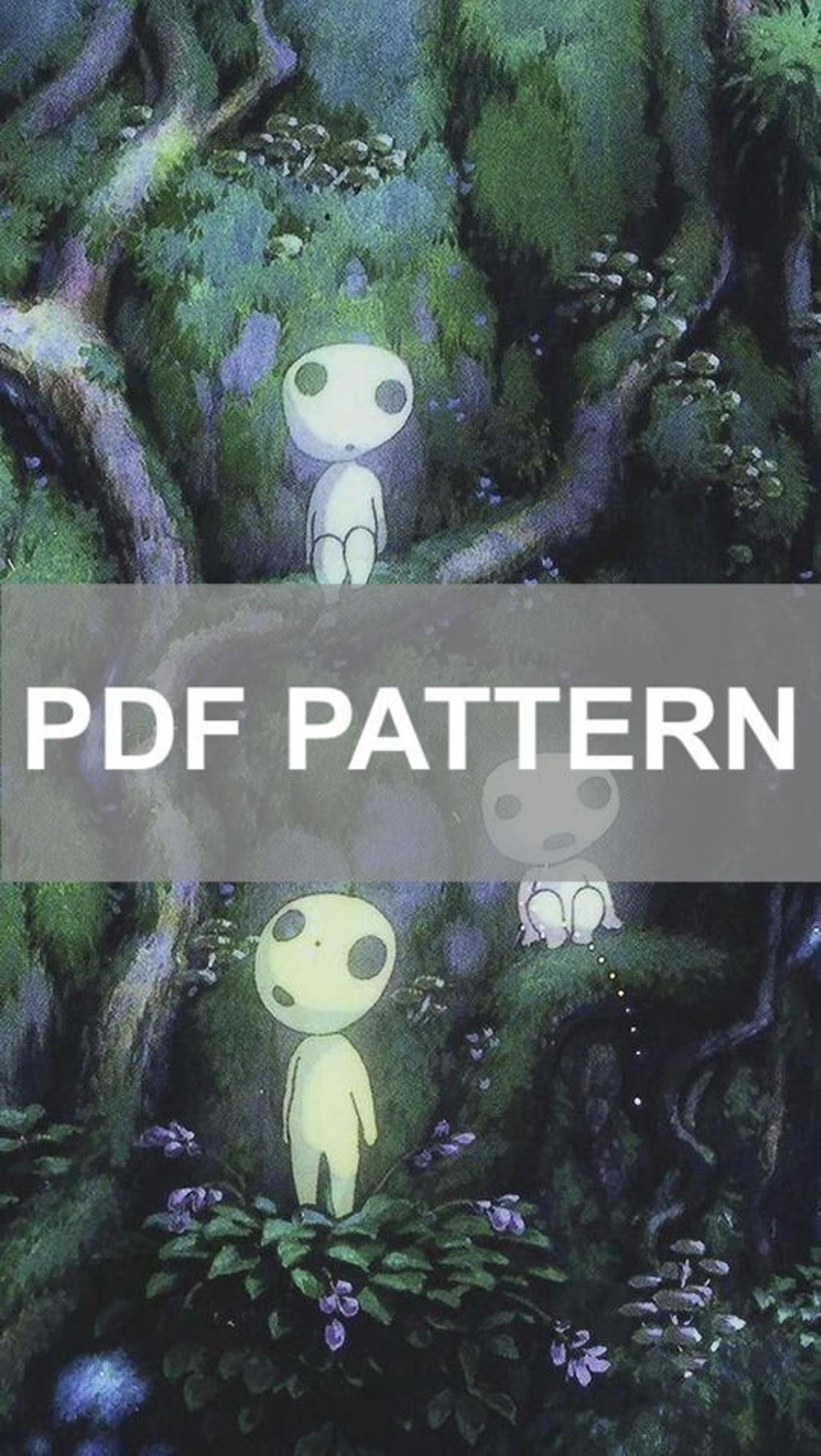 Cross Stitch PDF Pattern Kodama Forest Spirits Princess Mononoke ...