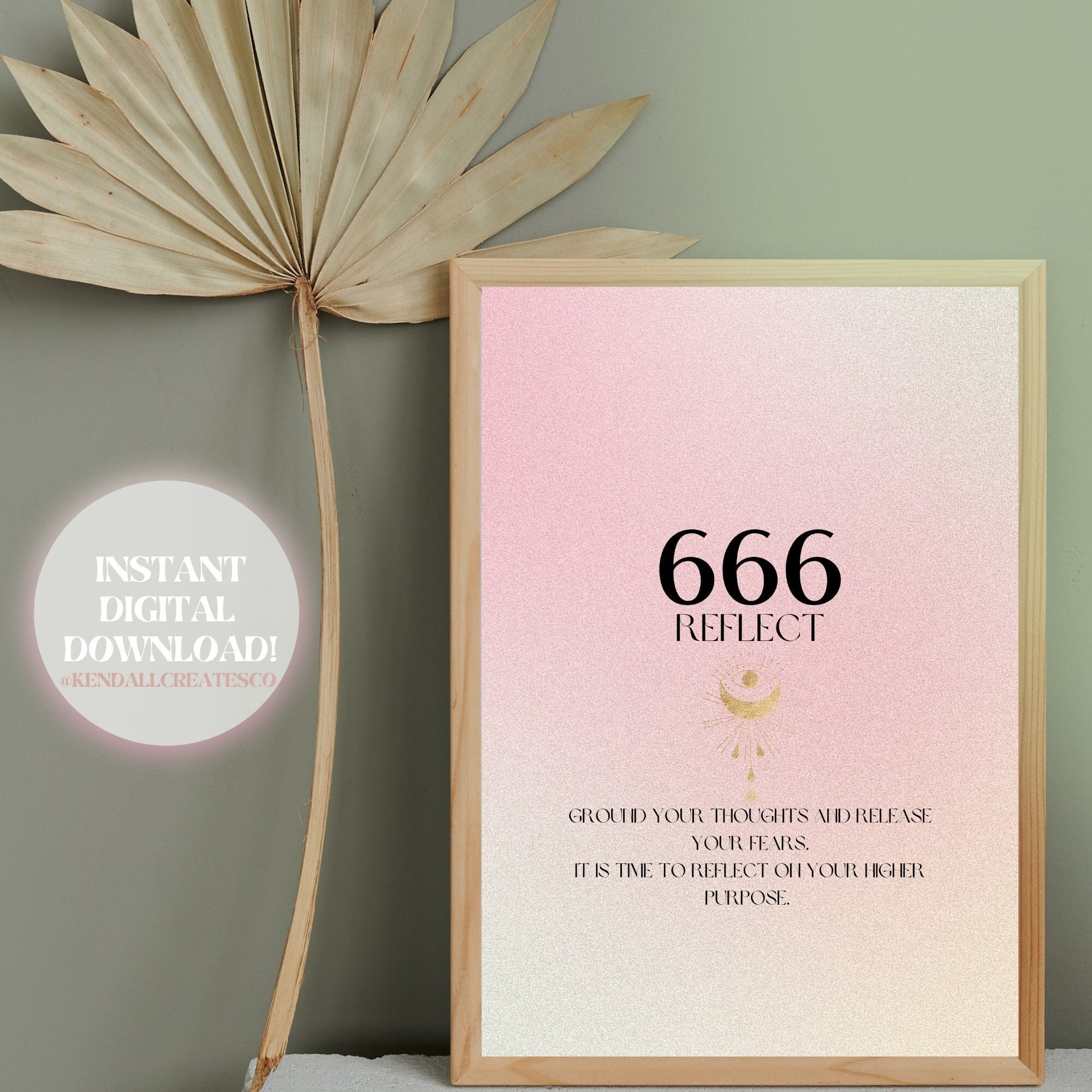 Angel Number 666 Reminder iPhone Wallpaper Digital Download Art ...