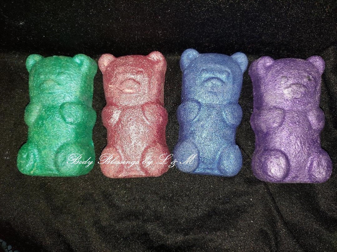 Gummy Bear Novelty Bath Bombs 4oz Each Select Blue, Green, Red, or ...