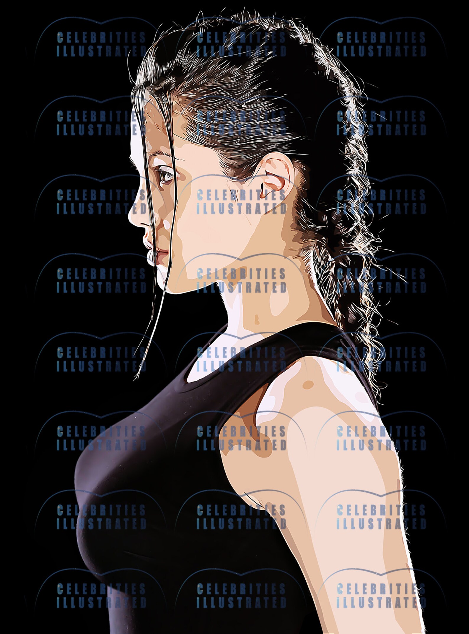 Angelina Jolie Lara Croft Portrait Tomb Raider Famous | Etsy