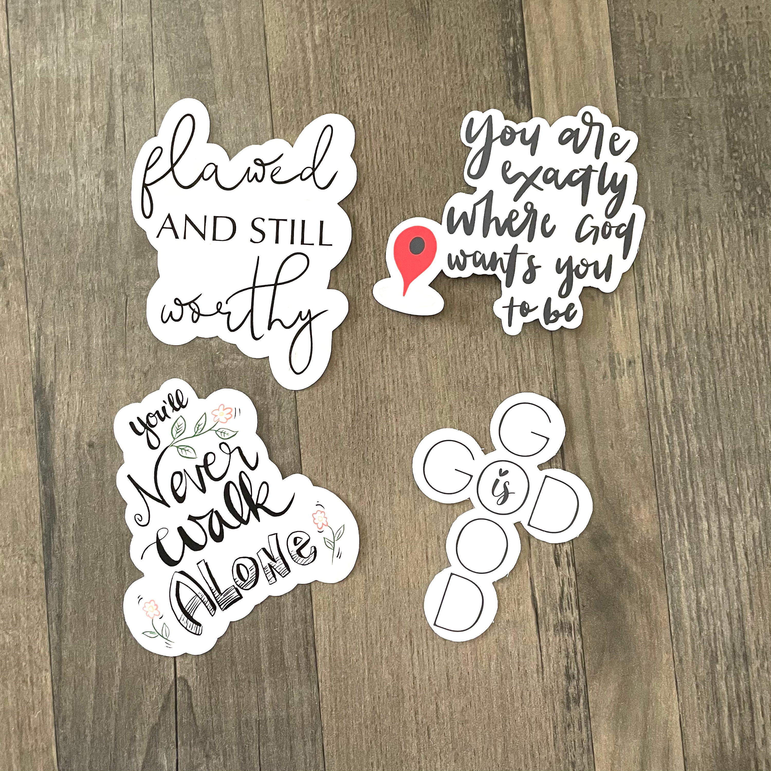 Flawed and Still Worthy | Water Bottle Stickers | Waterproof Stickers ...