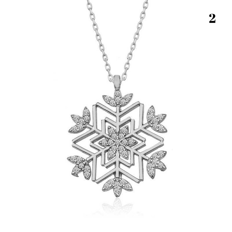 Silver Snowflake Necklace Snowflake Pendant Snowflake - Etsy