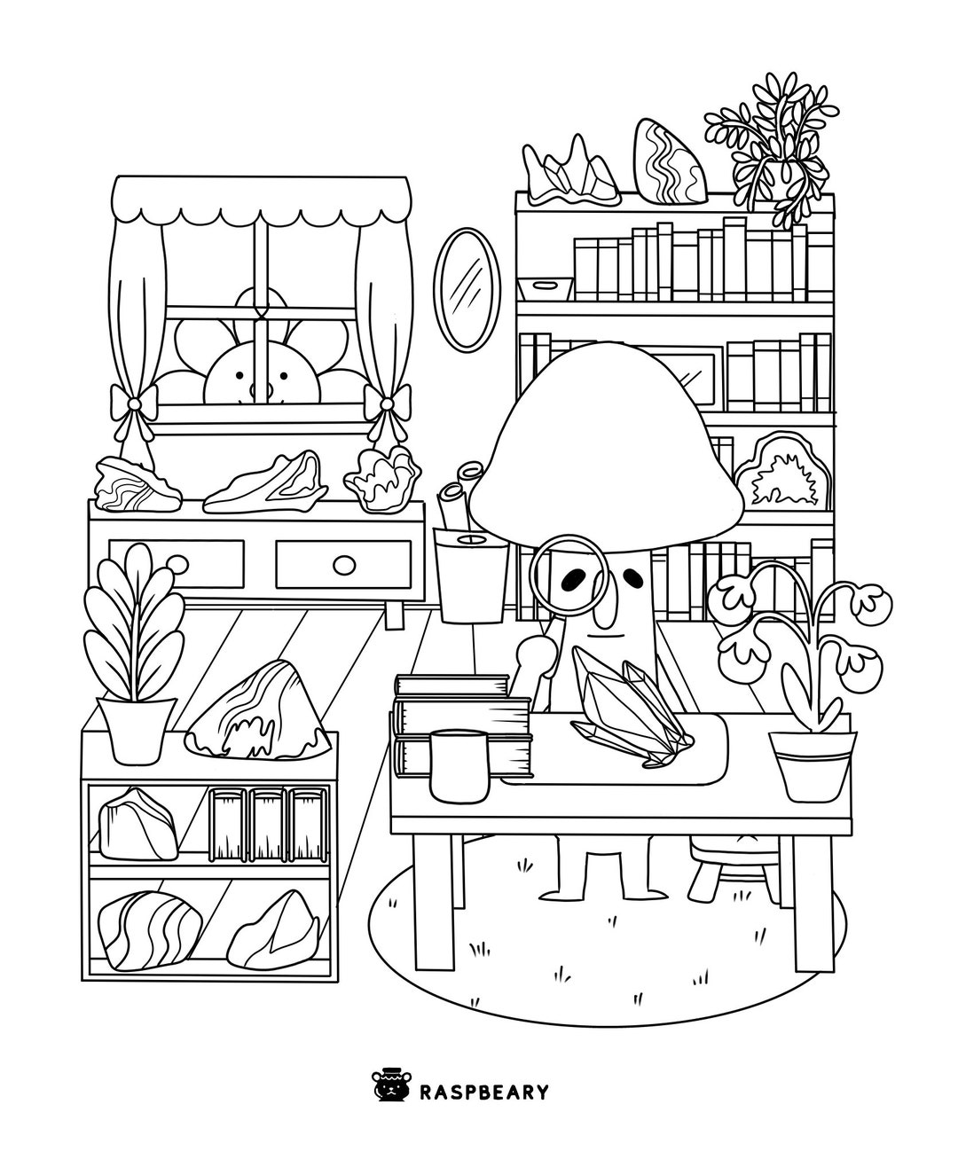 Button & Friends | Crimini PDF Coloring Page - Etsy