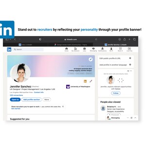 Linkedin Banner Canva, UX Designer Linkedin Banner, Linkedin Branding ...