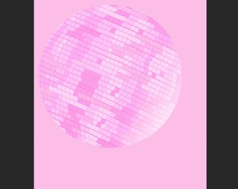 Digital Png File Pink Disco Heart Valentine's Day Printable Sublimation ...