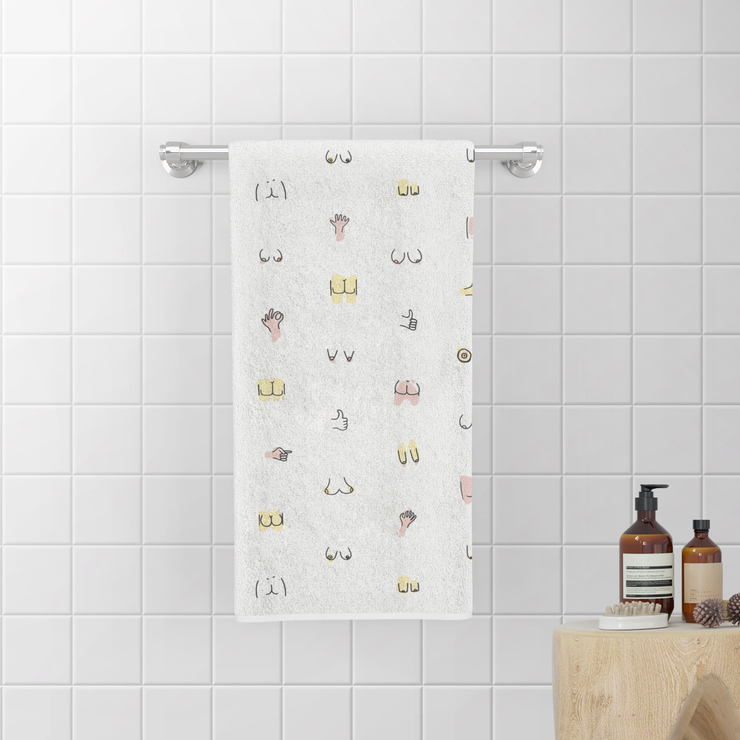 Boobies And Butts Bath Towel Unique Bath Boobies Towel Bathroom Decor