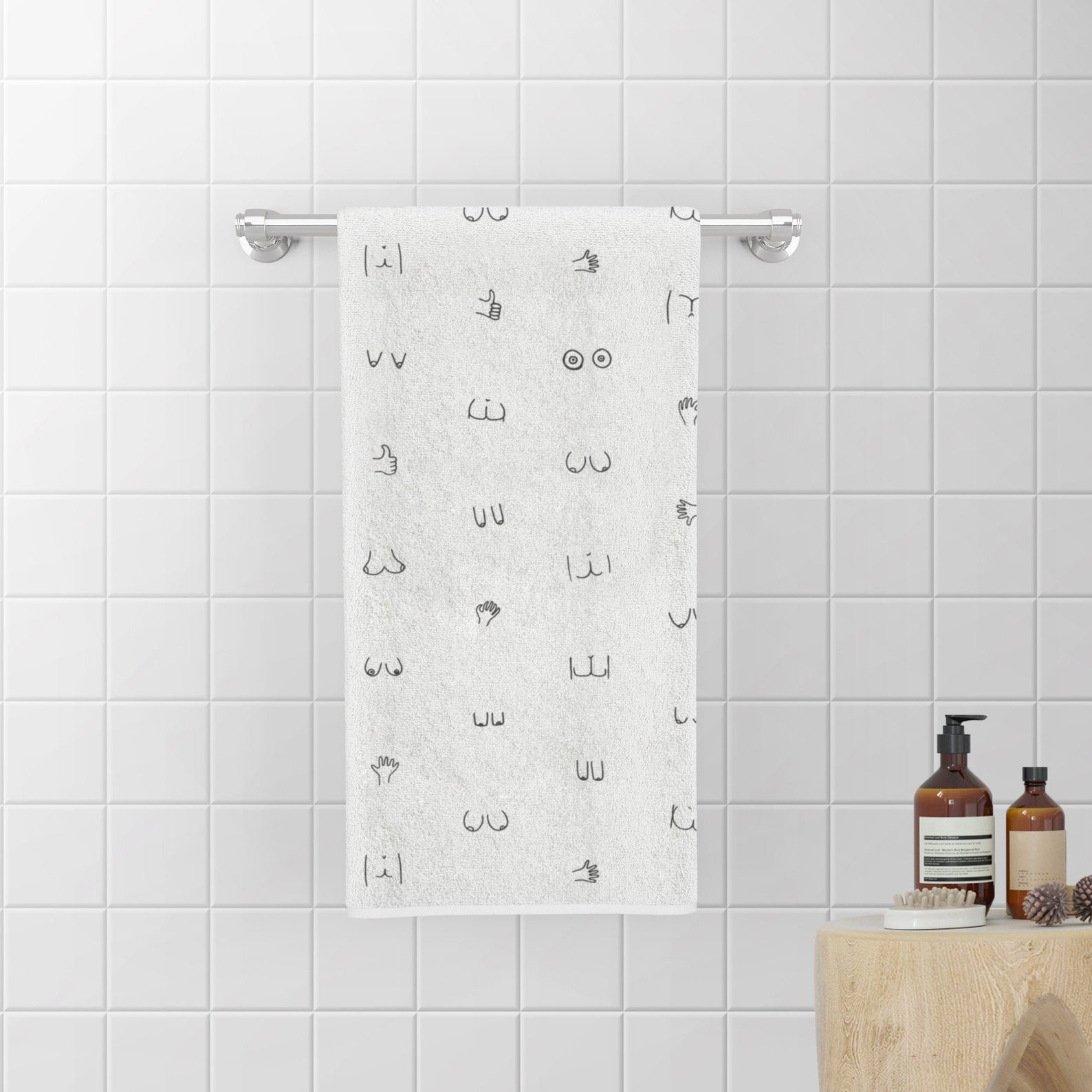 Butts and Boobies Bath Towel - Unique Art, Bath Towel, Spa Towel ...