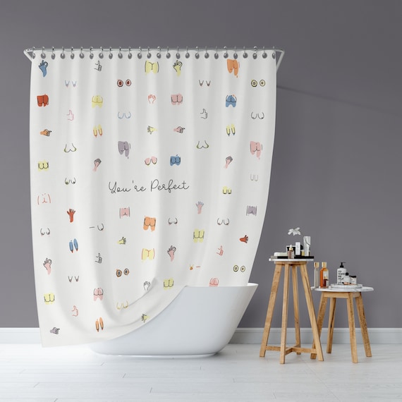 You're Perfect Butts and Boobies Shower Curtain - Etsy