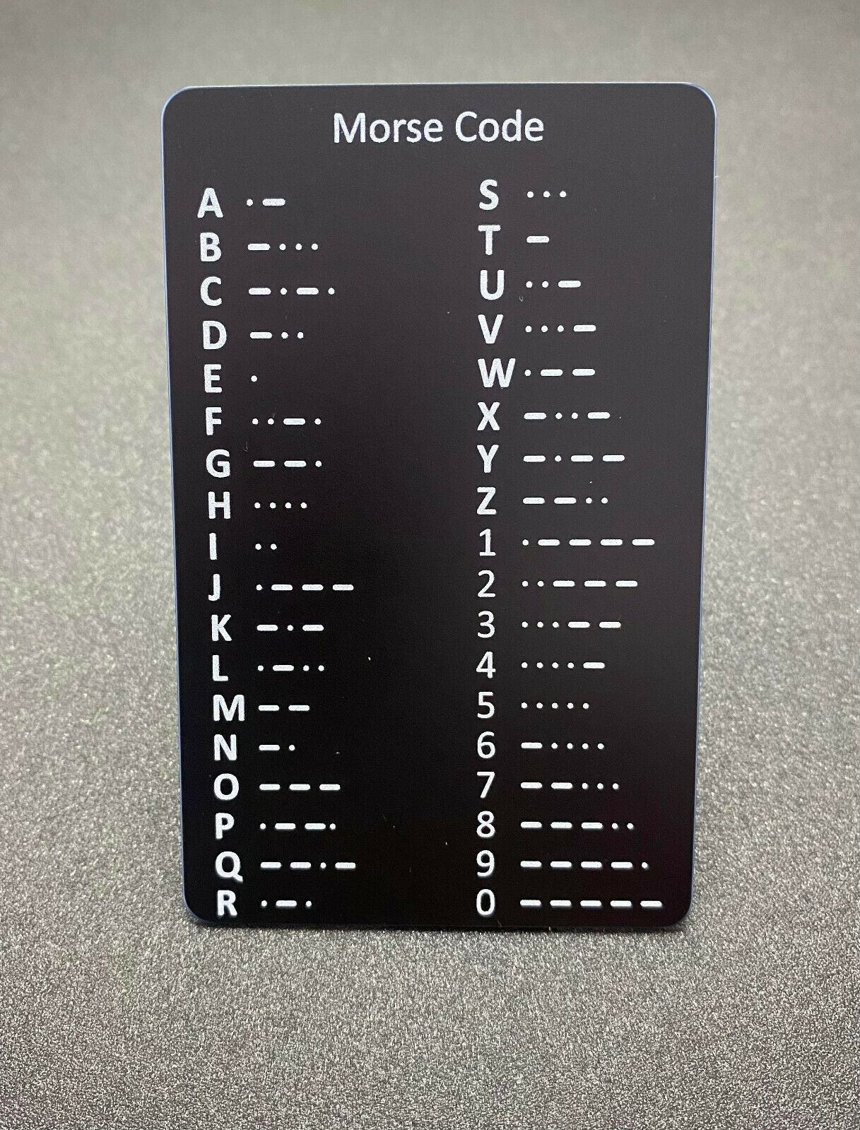 Phonetic Alphabet/morse Code. Professional Print on Pvc Card (credit ...