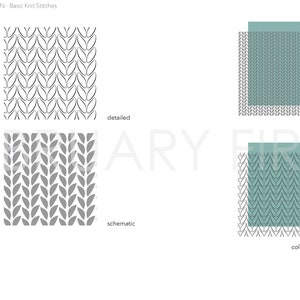 Basic Knit Stitches Library for Adobe Illustrator - Etsy