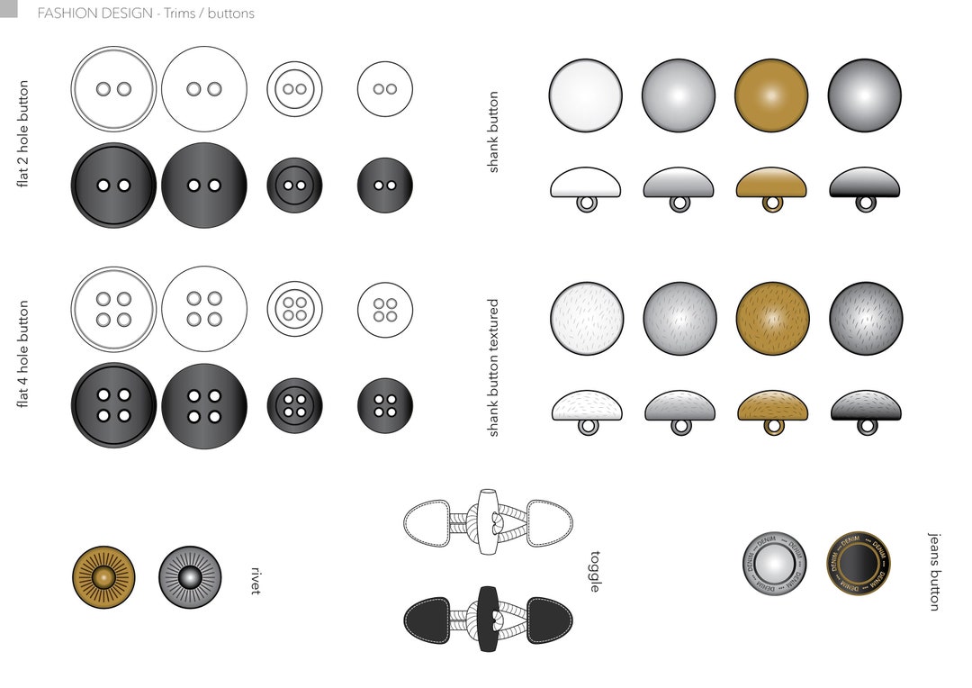 Vector Buttons Library for Adobe Illustrator - Etsy