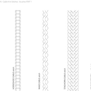 Cable Knit Stitches PART 1 Library for Adobe Illustrator - Etsy