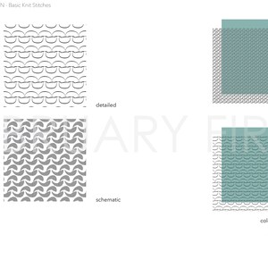 Basic Knit Stitches Library for Adobe Illustrator - Etsy