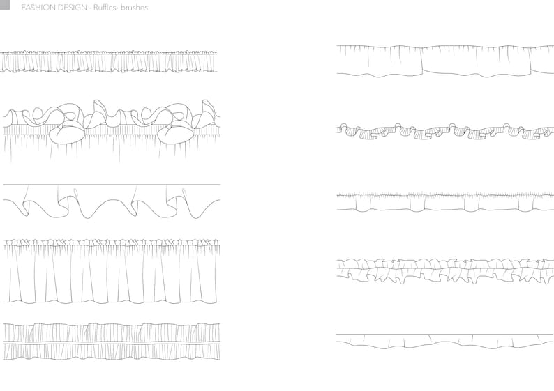 Vector Ruffles Library for Adobe Illustrator - Etsy