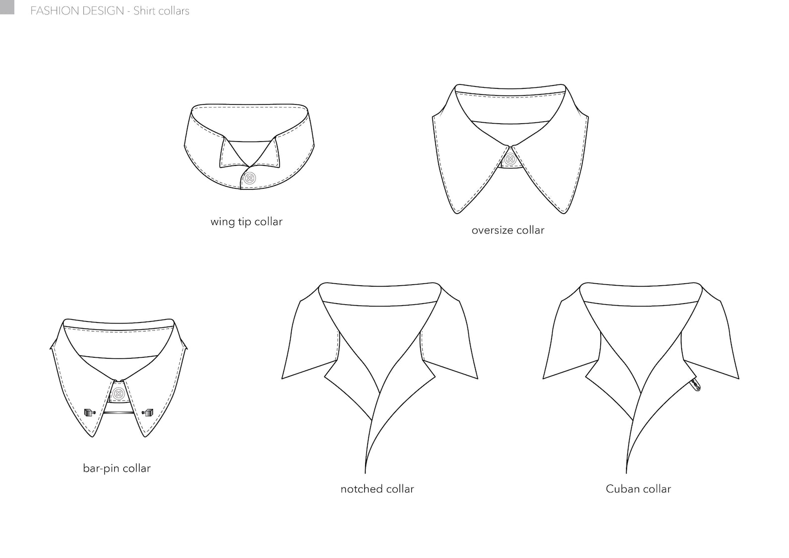 Vector Shirt Collars Library for Adobe Illustrator - Etsy