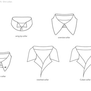 Vector Shirt Collars Library for Adobe Illustrator - Etsy