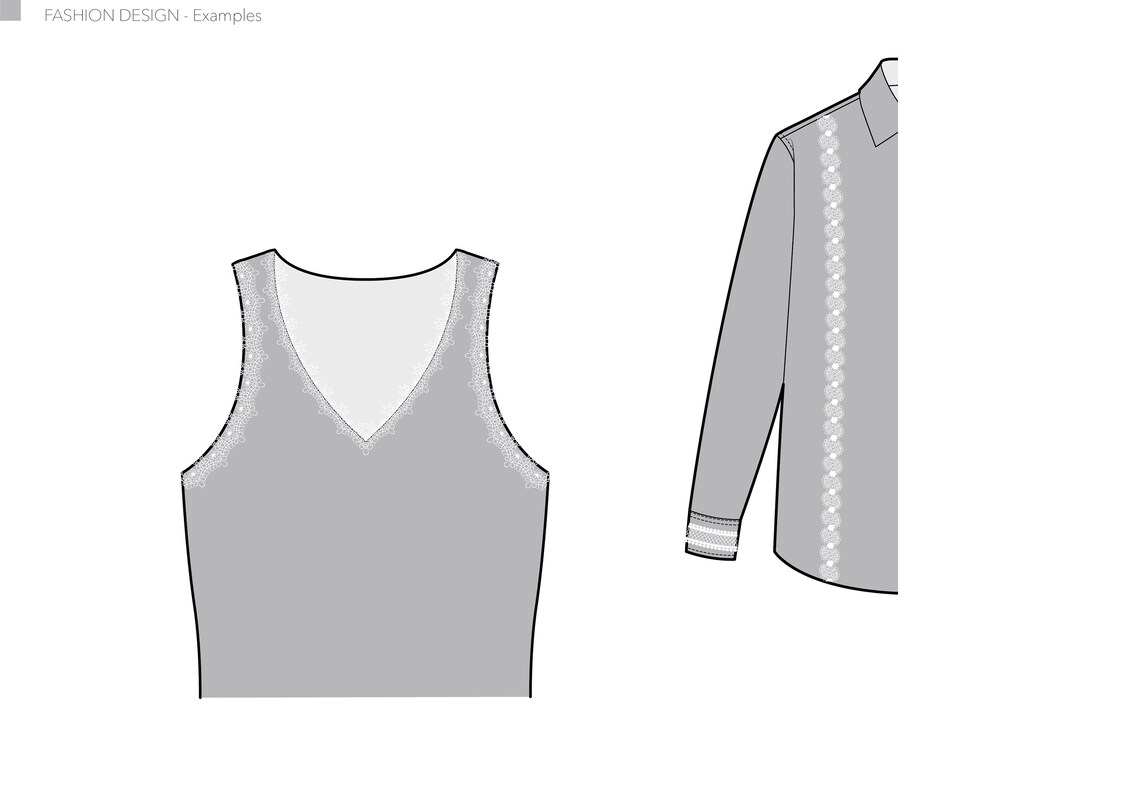 Vector Lace Trims Library for Adobe Illustrator PART 1 - Etsy