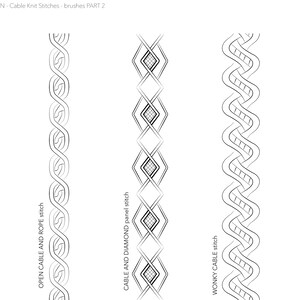 Cable Knit Stitches PART 2 Library for Adobe Illustrator - Etsy