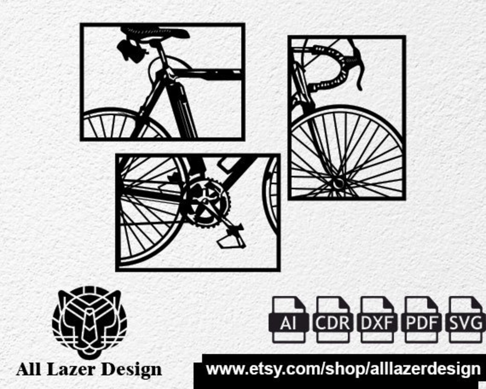 Bicycle Wall Decor Laser Cut Svg Dxf Files Wall Sticker - Etsy