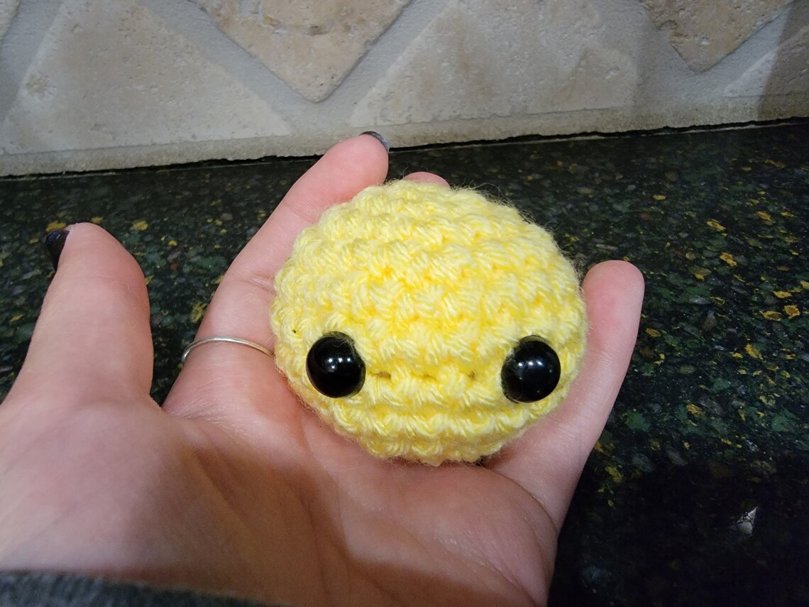 Small Yellow Ball With Eyes - Etsy