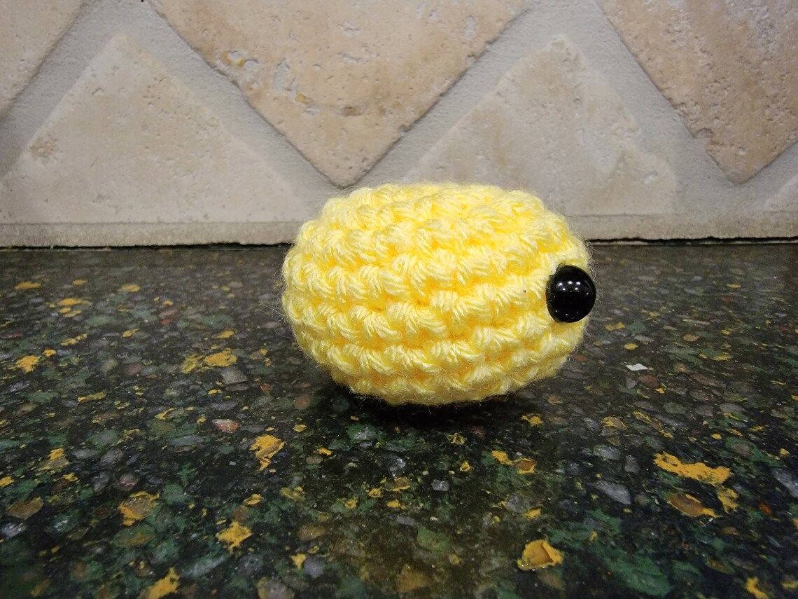 Small Yellow Ball With Eyes - Etsy