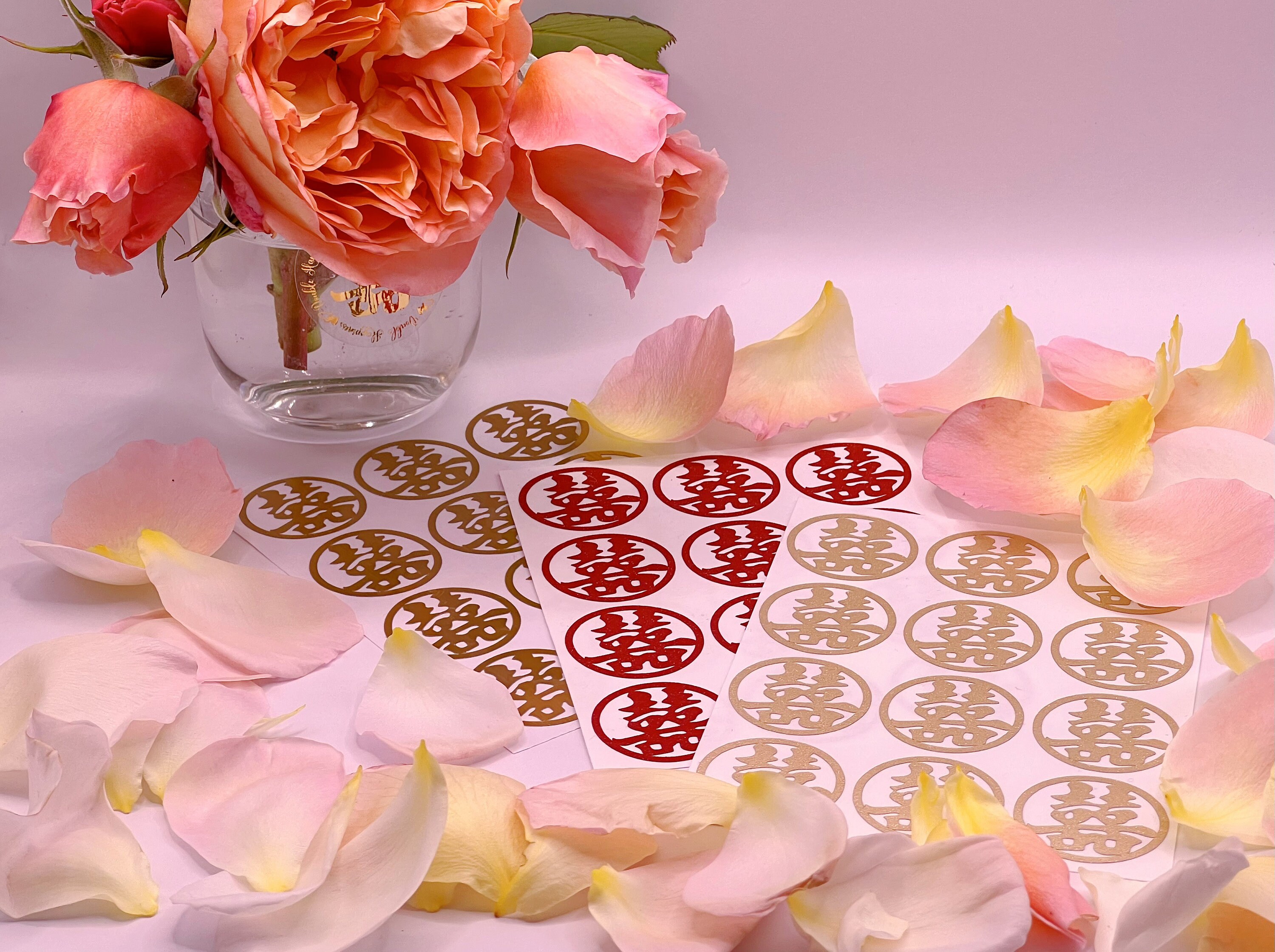 Chinese Good Luck Stickers ~ Wedding Invitation Envelope Seals ...