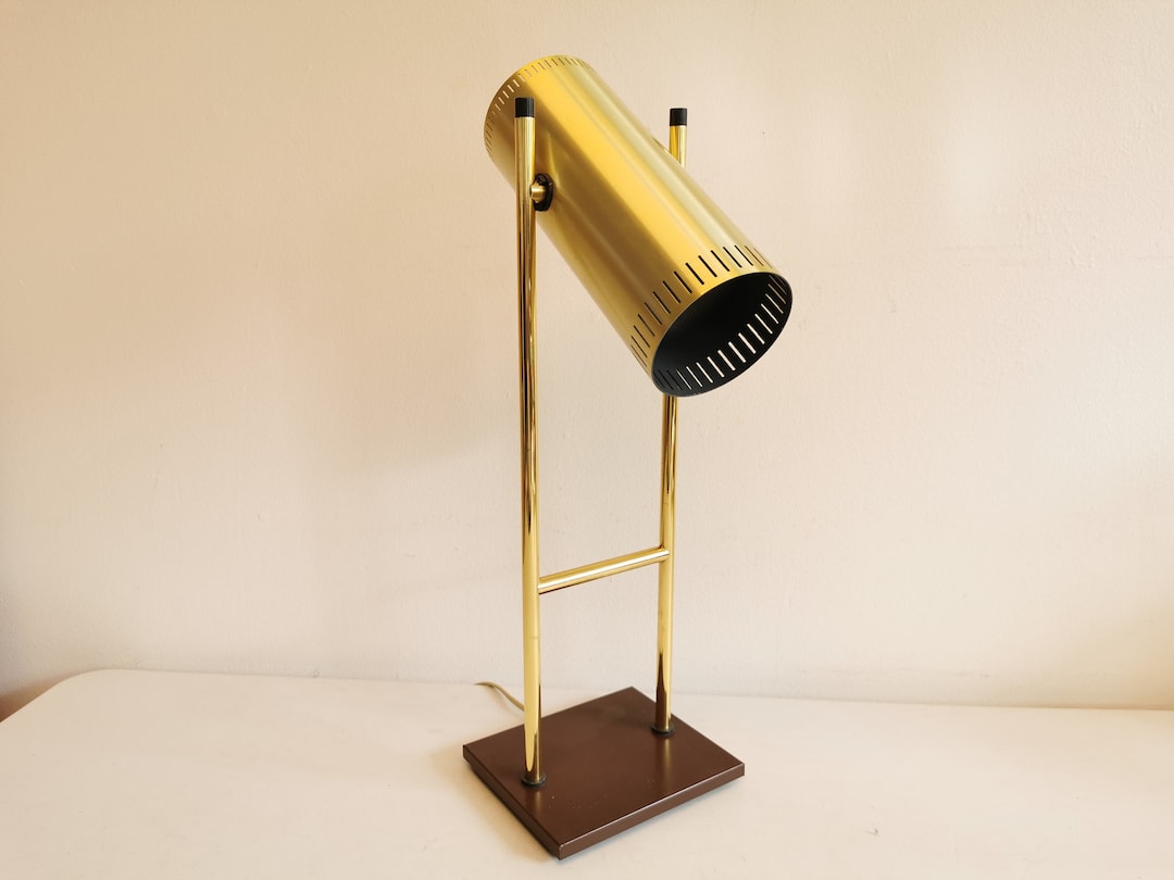 Ultra Beautiful and Rare Trombone Table Lamp, Designed by Jo Hammerborg ...