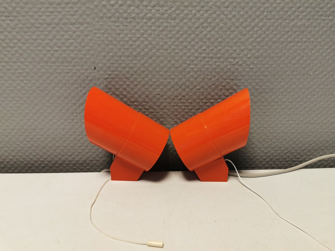 A Set of Beautiful nathue Lamps meaning Night Cap in a Retro Red Colour ...