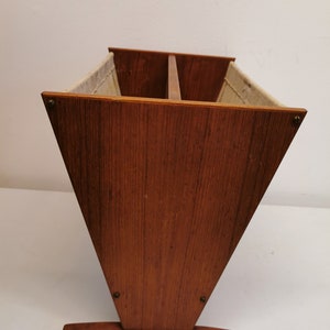 Beautiful Magazine Rack in Teak Wood With Sand-coloured Canvas, Danish ...