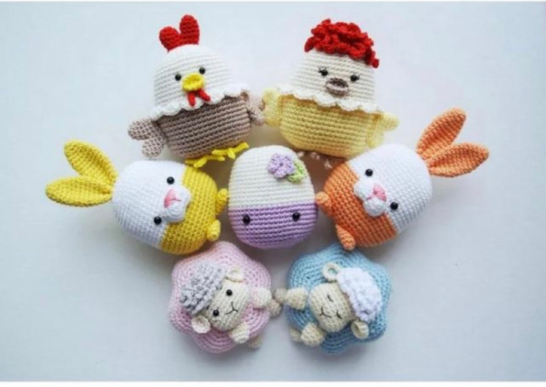 Crochet Amigurumi Bunny Egg Pattern - Etsy